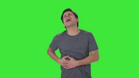 Indian man suffering from stomach pain G... | Stock Video | Pond5