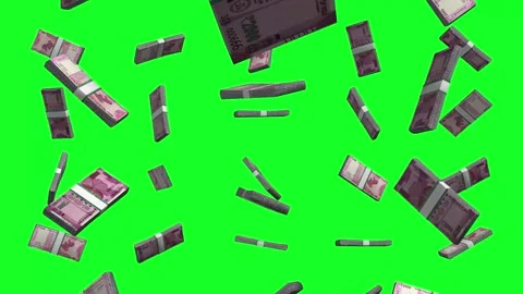 Green Screen Money Falling Stock Video Footage | Royalty Free Green ...