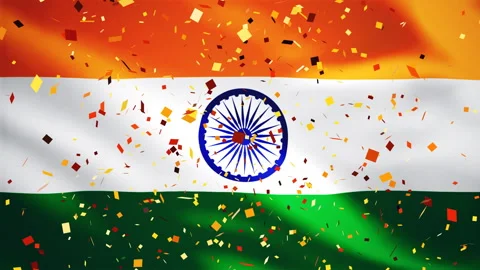 Indian national flag animation with cele... | Stock Video | Pond5