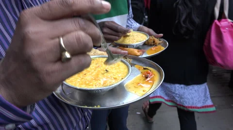 Indian office workers at lunch break in ... | Stock Video | Pond5