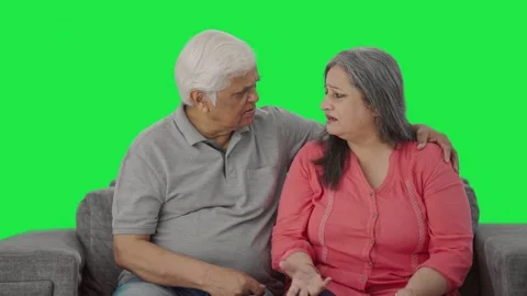 Indian old couple talking to each other ... | Stock Video | Pond5
