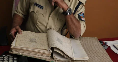 Indian Police Hand with case File | Stock Video | Pond5