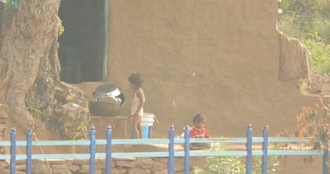 Indian Poor Child in the House | Stock Video | Pond5