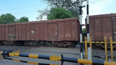 Indian red Express Train Leaving from Ra... | Stock Video | Pond5