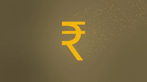 Indian Rupee Currency Symbol Wind Dissol... | Stock Video | Pond5