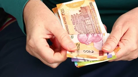 Indian Rupees, Woman Counting Money in I... | Stock Video | Pond5