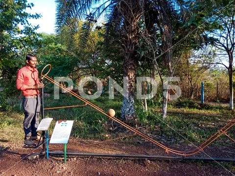 Indian science model exhibition at natural background. ~ Hi Res #158216113