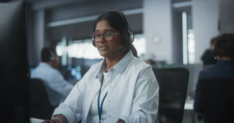 Indian Tech Support Specialist Working i... | Stock Video | Pond5