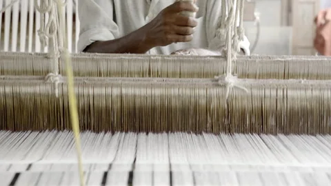 Indian traditional handloom wooden weavi... | Stock Video | Pond5