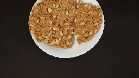 indian traditional sweet tilkut in white... | Stock Video | Pond5