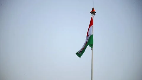 Indian tri color with saffron green whit... | Stock Video | Pond5