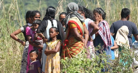 Indian Tribes Watching at Rural area | Stock Video | Pond5