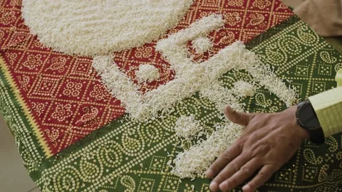 Indian Wedding Ceremony With Rice Grains... | Stock Video | Pond5