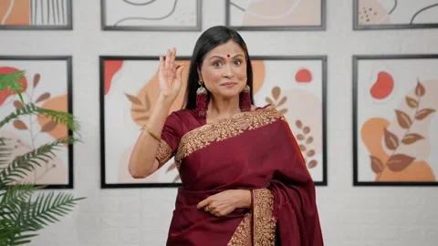 Indian woman showing Okay sign | Stock Video | Pond5