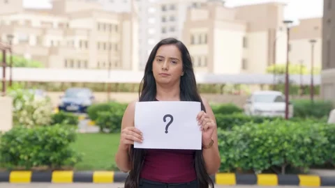 Asian Woman Question Mark Stock Video Footage | Royalty Free Asian ...