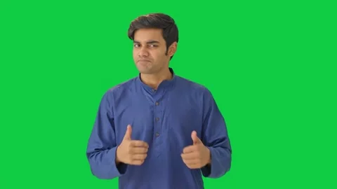 Indian youtuber making a video Green scr... | Stock Video | Pond5