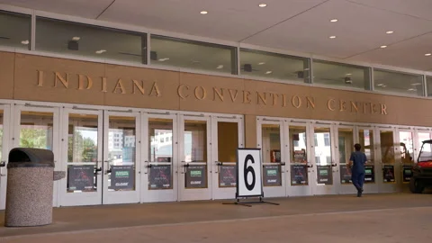 Indiana Convention Center entrance for e... | Stock Video | Pond5