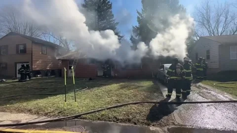 The Indianapolis Fire Department extingu... | Stock Video | Pond5