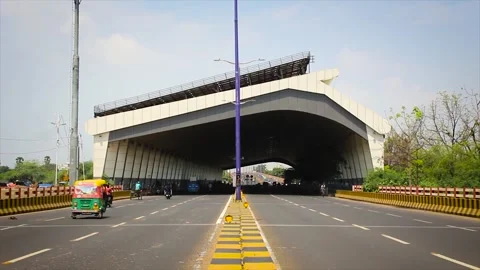 India's first solar bridge: Akota bridge... | Stock Video | Pond5