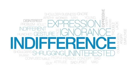 Indifference animated word cloud, text d... | Stock Video | Pond5