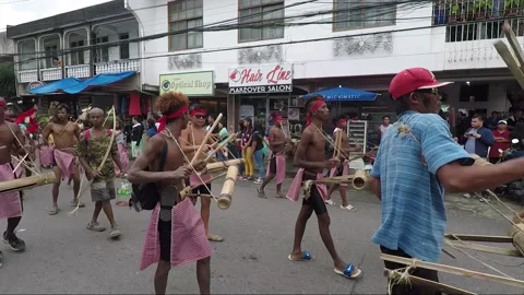 Indigenous Ati people play Patik-Patik, ... | Stock Video | Pond5