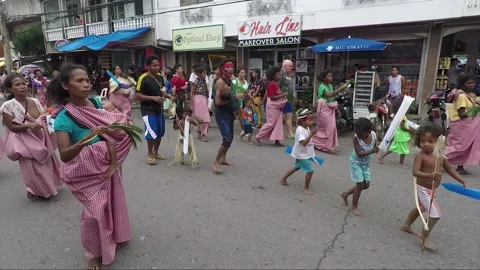 Indigenous Ati Tribe People, Ati-Atihan ... | Stock Video | Pond5
