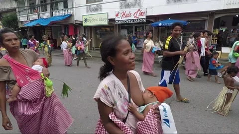 Indigenous Ati Tribe People, Ati-Atihan ... | Stock Video | Pond5