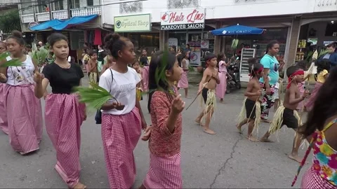 Indigenous Ati Tribe People, Ati-Atihan ... | Stock Video | Pond5