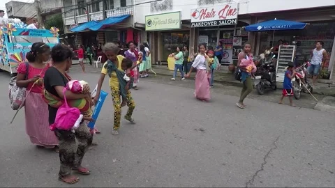 Indigenous Ati Tribe People, Ati-Atihan ... | Stock Video | Pond5