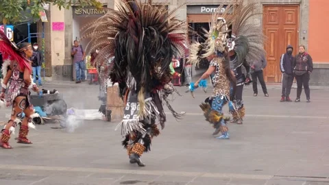 Indigenous Mexican Feet Dance Crown Feat... | Stock Video | Pond5
