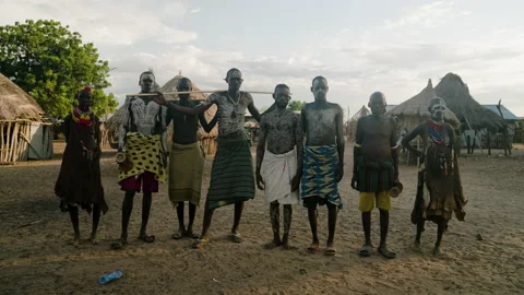 Indigenous People Of Karo Tribe With Bod... | Stock Video | Pond5