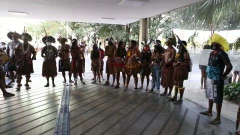 Indigenous tribal people in traditional ... | Stock Video | Pond5