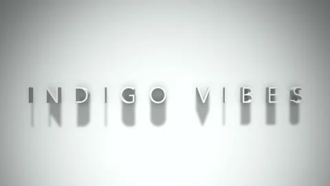 indigo vibes 3D title animation white te... | Stock Video | Pond5