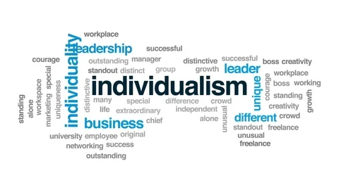 Individualism animated word cloud, text ... | Stock Video | Pond5