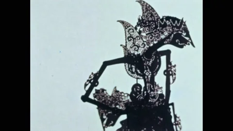 Indonesia 1950s: Wayang shadow puppets m... | Stock Video | Pond5