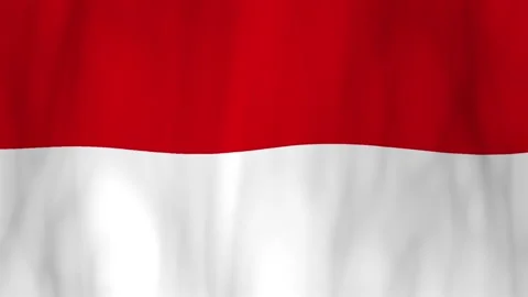 Indonesia Flag Waving in 3D Animation | Stock Video | Pond5