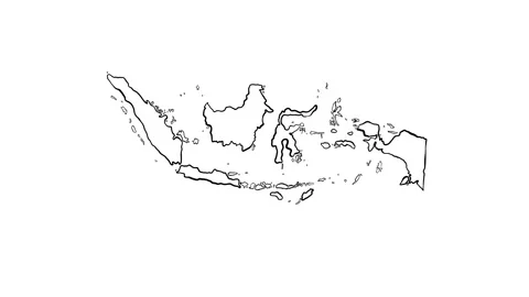 Indonesia - Hand-Drawn Map Animation | Stock Video | Pond5