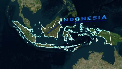 Indonesia Map Animation | Stock Video | Pond5