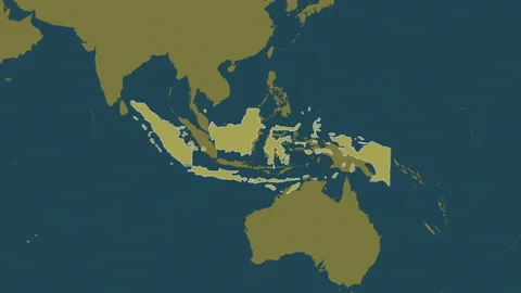 Indonesia map - extract. Border. Pattern... | Stock Video | Pond5