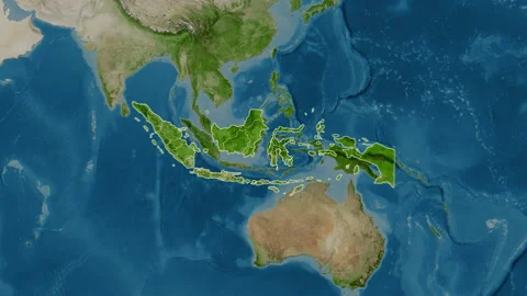 Indonesia Map And Satellite Image