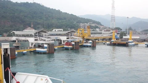 Indonesian Merak port sea transportation | Stock Video | Pond5