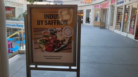 Indus By Saffron Signage Restaurant | Stock Video | Pond5