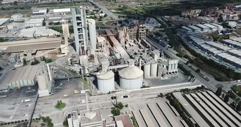 Industrial background with large cement ... | Stock Video | Pond5
