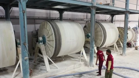 industrial ceramic tiles slurry shining ... | Stock Video | Pond5