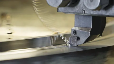 Industrial Cutter Machine Processes Meta... | Stock Video | Pond5