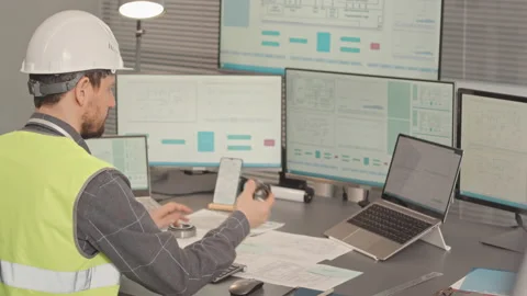 Industrial Engineer Working with Technol... | Stock Video | Pond5
