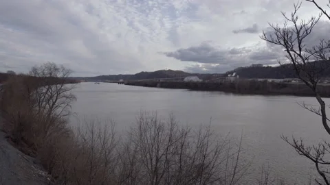 Industrial Factory on the Ohio River in ... | Stock Video | Pond5