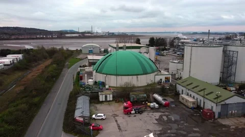 Industrial food waste green domed biodeg... | Stock Video | Pond5