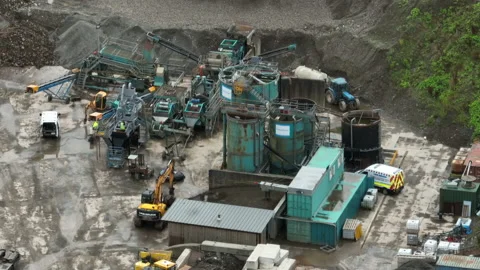 Industrial Gravel Pit Mining, Machines, ... | Stock Video | Pond5
