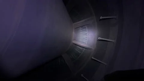 Industrial inspection on rotating gas tu... | Stock Video | Pond5